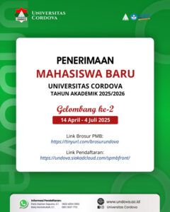 Universitas Cordova Buka Pendaftaran Mahasiswa Baru Gelombang ke-2 Tahun Akademik 2025/2026